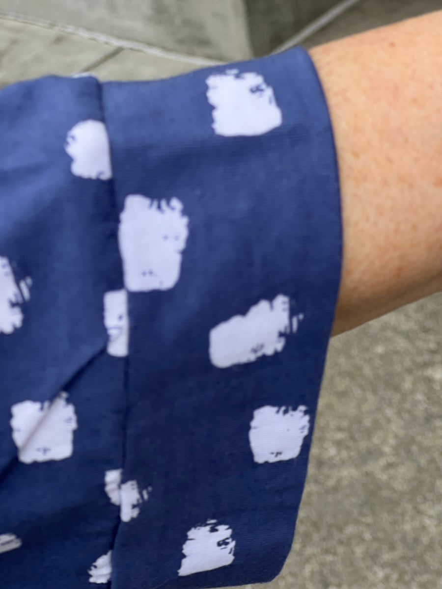 Flutter Jack Top -Navy Square Dot – In Full Swing