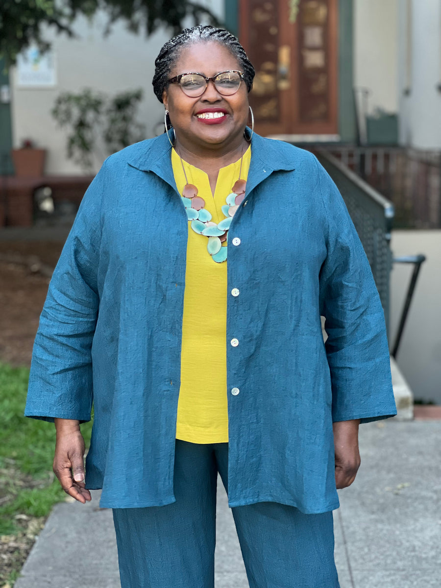 Christopher Calvin Swing Button Up- Teal – In Full Swing